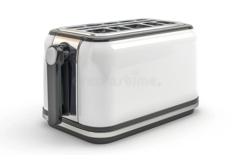 A Close-up View of a Toaster on a White Surface Stock Photo - Image of ...
