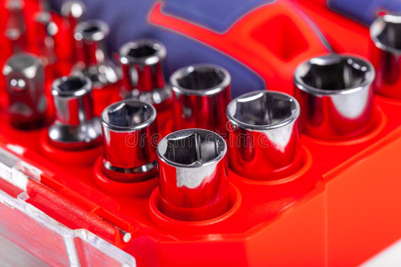 Close Up View of Tool Box of Screwdriver Set Stock Photo - Image of ...