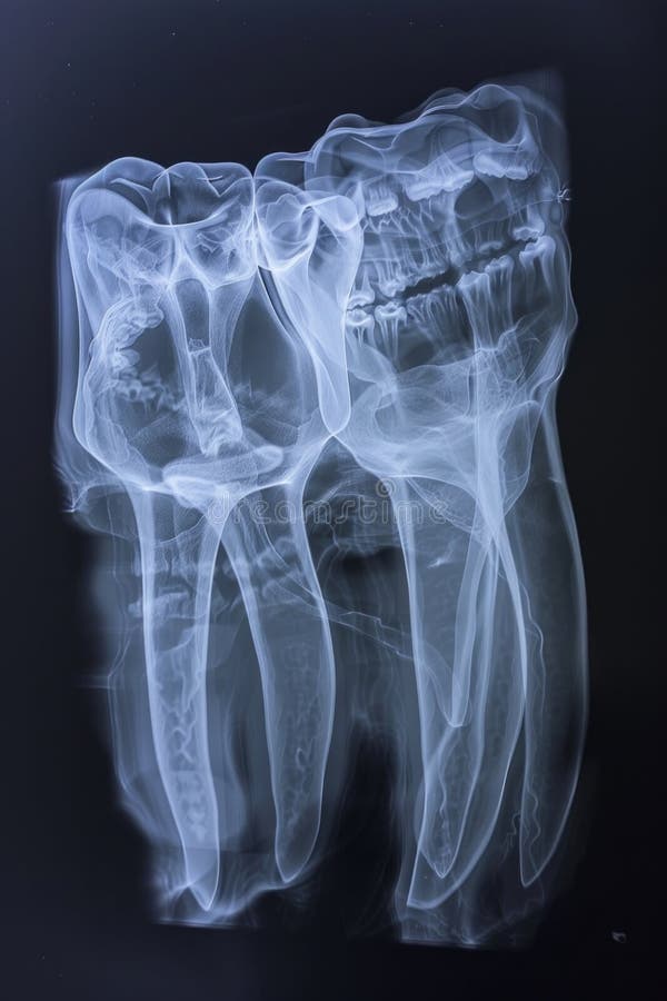 Close-up View of a Tooth with Dental Structure Visible on an X-ray ...
