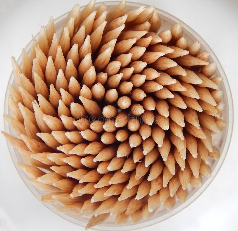 Close-up View of Toothpicks in a Circular Arrangement Stock Photo ...
