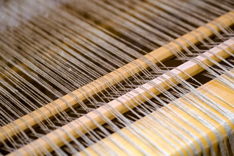 Close Up View of a Traditional Loom Stock Image - Image of detailed ...