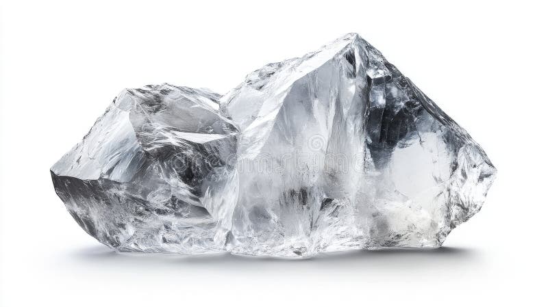 Translucent Ice Chunk on White Background Stock Illustration ...