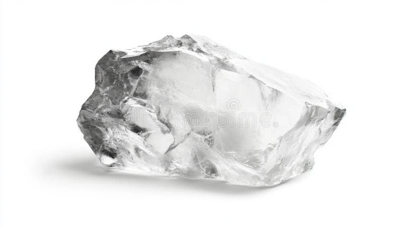 Translucent Irregular Rock on White Background Stock Illustration ...