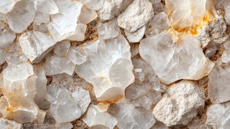 A Close Up View of Translucent Quartz Crystals Stock Illustration ...