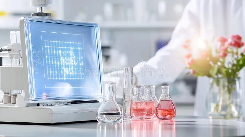 A Close-up View of a Transparent Digital Screen, with a Soft Blue Glow ...