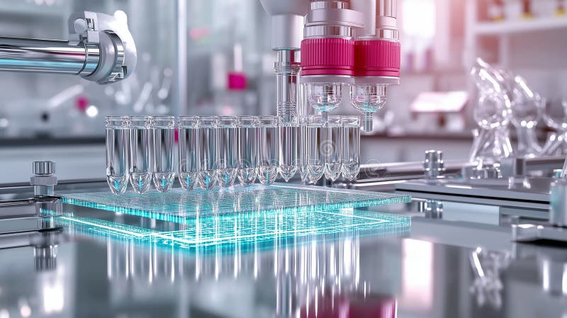 A Close-up View of a Transparent Digital Screen, with a Soft Blue Glow ...