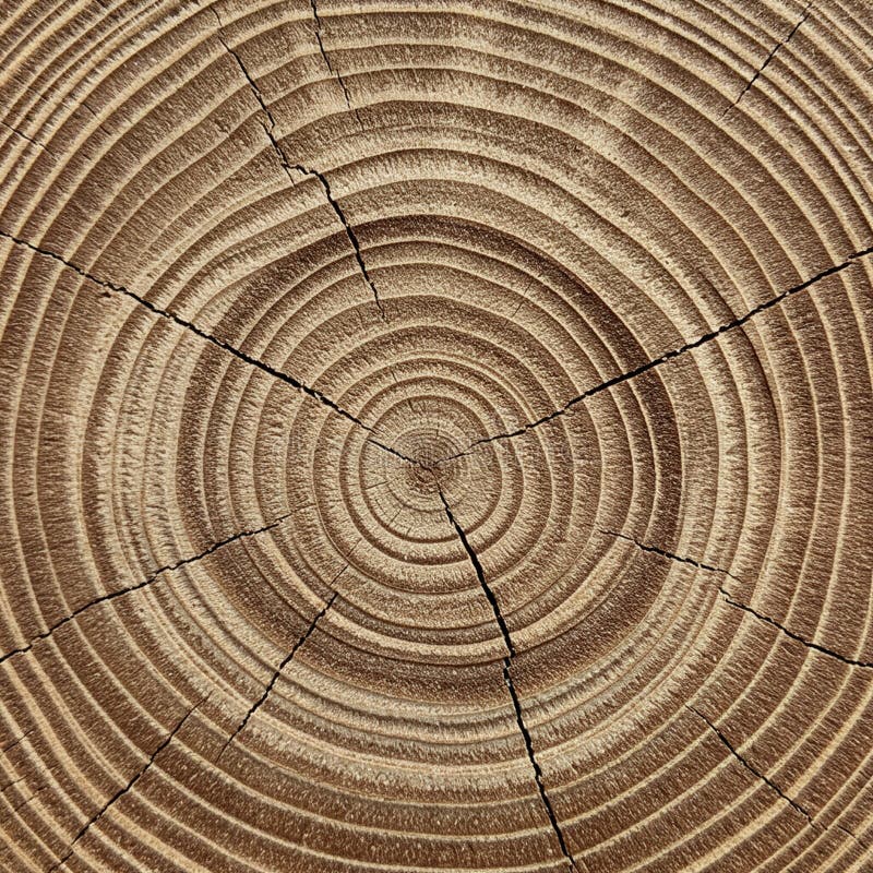 Close-up View of a Tree Stump Displaying Concentric Growth Rings ...