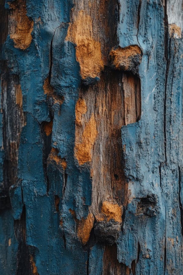Tree Trunk with Peeling Paint Stock Photo - Image of flaky, design ...