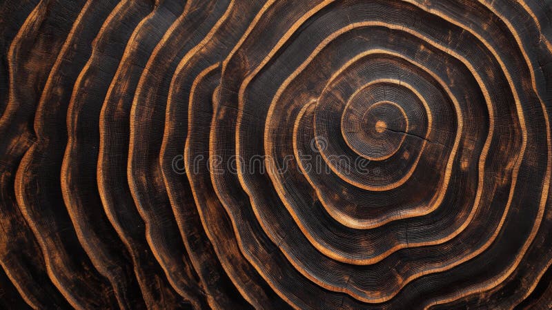 Close-up View of Tree Trunk Rings with Circular Grain Pattern Stock ...