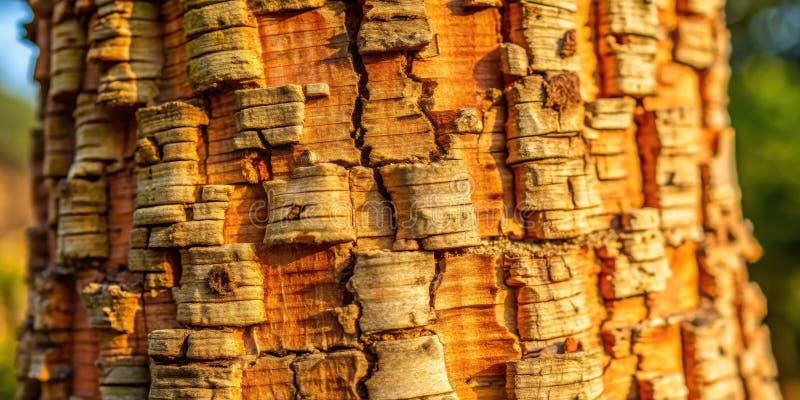 Close-up View of a Tree Trunk with Textured Bark, Exhibiting a Pattern ...