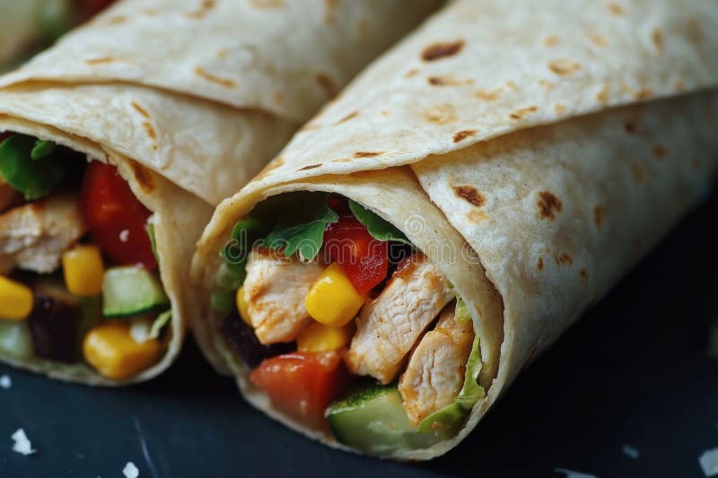 A Close-up View of Two Burritos on a Table, Perfect for Food-related ...