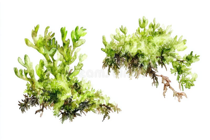 Close-up View of Two Plants on a White Background Stock Photo - Image ...