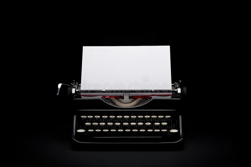 A Close-up View of a Typewriter Featuring a Blank Sheet of Paper Ready ...
