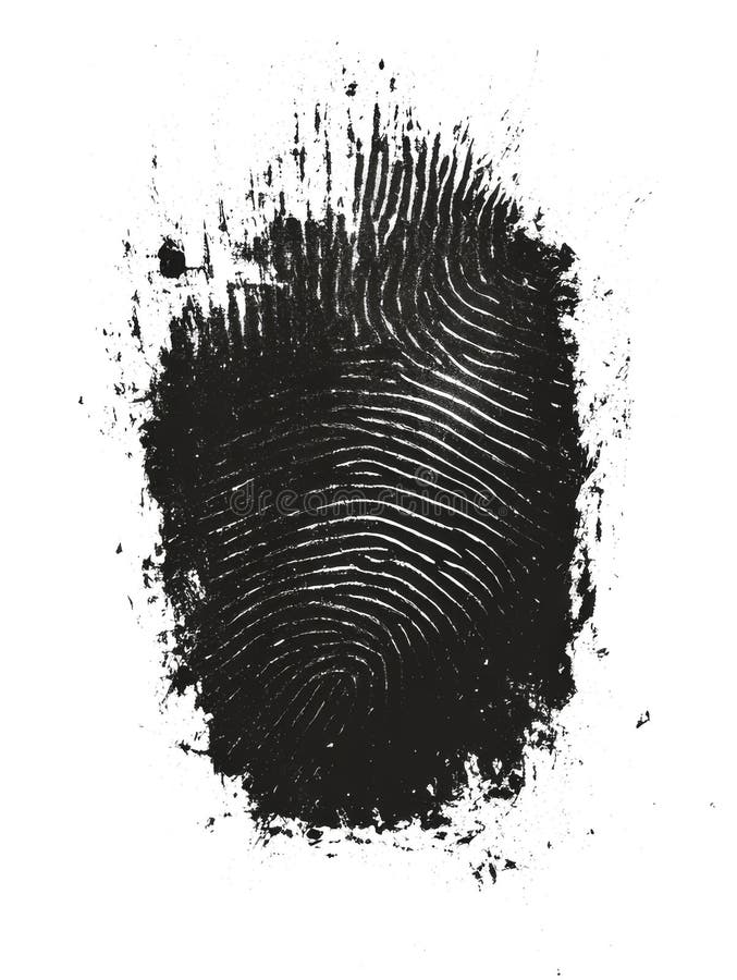 A Close-up View of a Unique Fingerprint Pattern Highlighted Against a ...