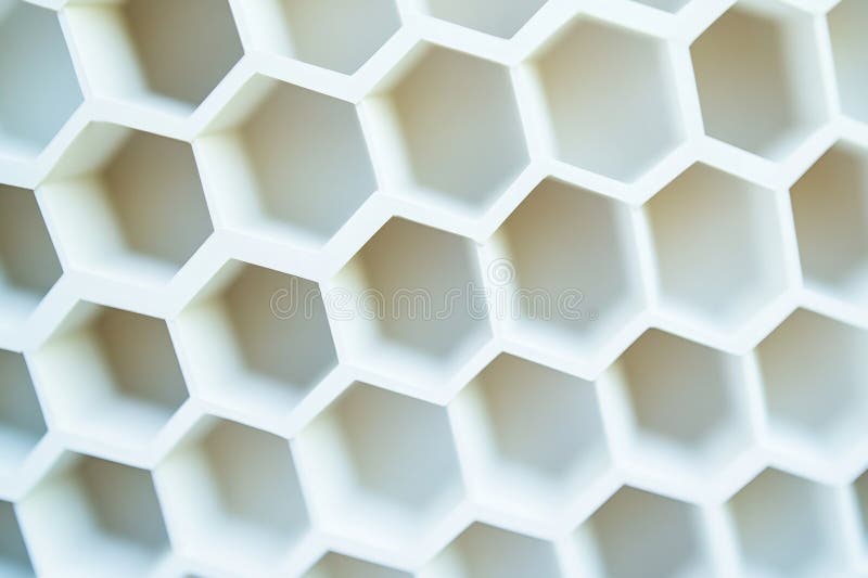 A Close-up View of a Unique White Hexagonal Structure, Ideal for Use in ...