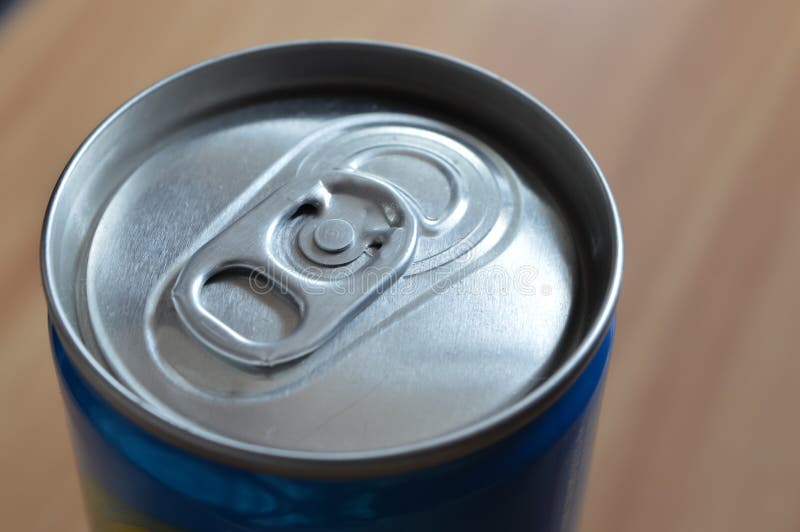 Close Up View of Unopened Tin Drink Can Stock Image - Image of round ...