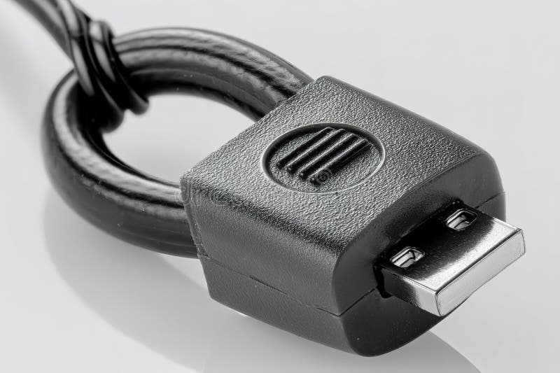 Close-up View of a USB Connector and Cable Showcasing Detailed Features ...