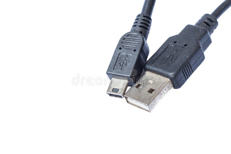 Close Up View of USB and Mini USB Connector Stock Photo - Image of ...