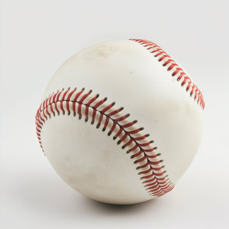 Worn Baseball on White Background Stock Photo - Image of white, closeup ...