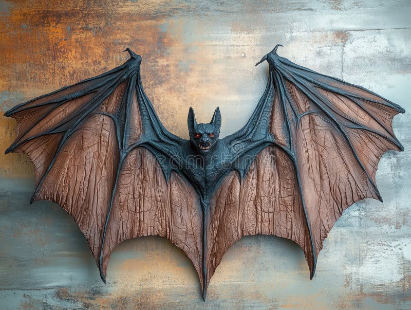 Close-up View of Vampire Bat Wings Showcasing Intricate Veins and ...