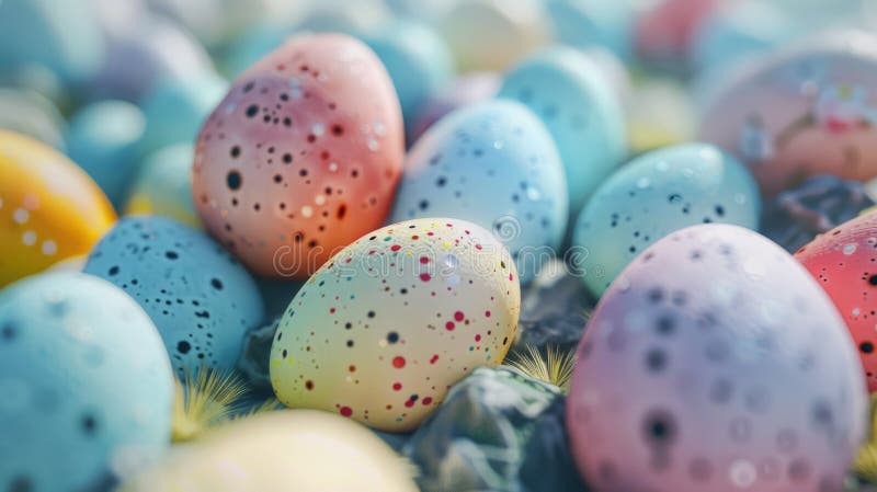 Close Up View of a Variety of Colorful Eggs. Perfect for Easter or ...