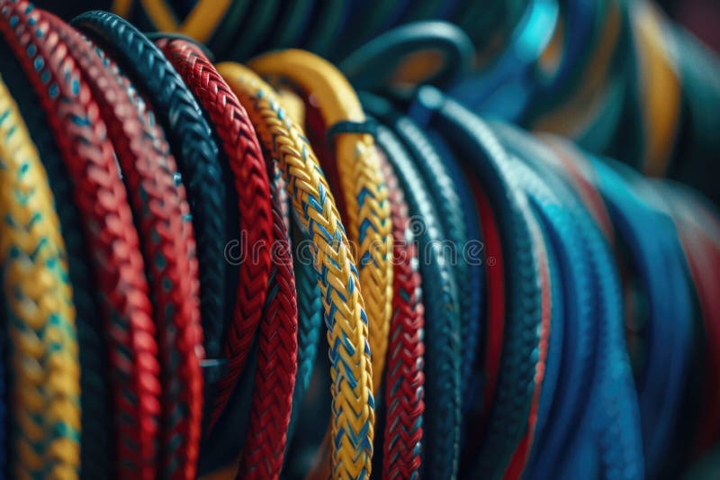 A Close-up View of a Variety of Different Colored Cords. this Versatile ...