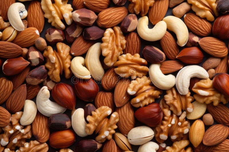 Close-up View of a Variety of Mixed Nuts Stock Photo - Image of mixed ...