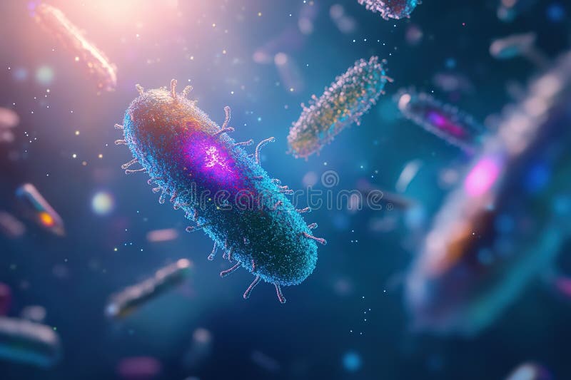 Microscopic World: a Mesmerizing Close-up of Diverse Bacteria Suspended ...