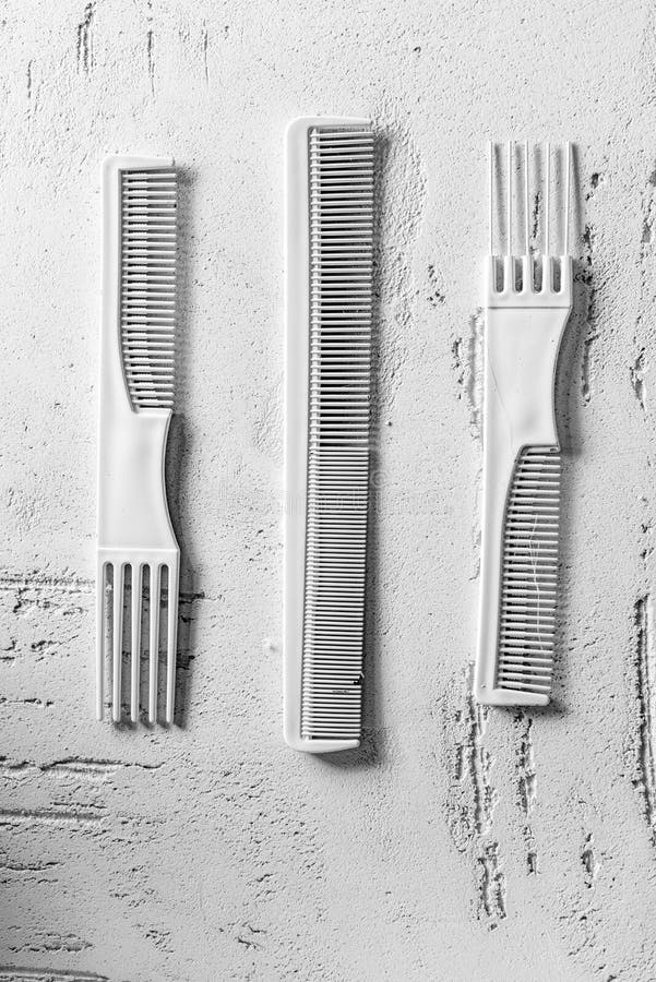 Close-up View of Various Decorative Combs on Wall Stock Image - Image ...