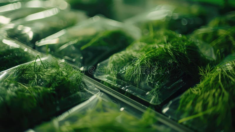 Close-up View of Various Plants Growing Inside Plastic Bags Stock Photo ...
