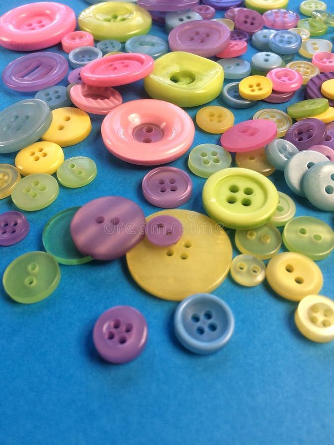 Close View of Colorful Buttons Stock Image - Image of view, hobby ...