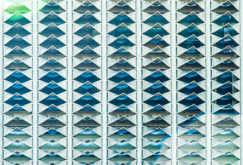 Close-up View Ventilated Triangles on Facade of Buildi Stock Photo ...