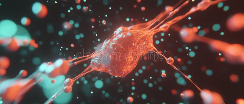 Close-up View of Vibrant Blockchain Nodes Connected in an Abstract ...