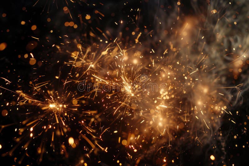 A Close-up View of a Vibrant Firework Exploding in the Dark. Perfect ...