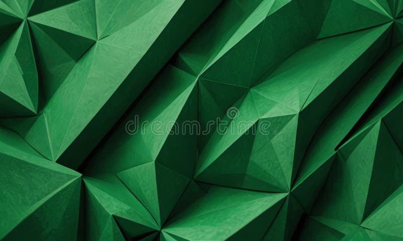 Close-up View Vibrant Green Paper Sculpture, Composed Numerous ...