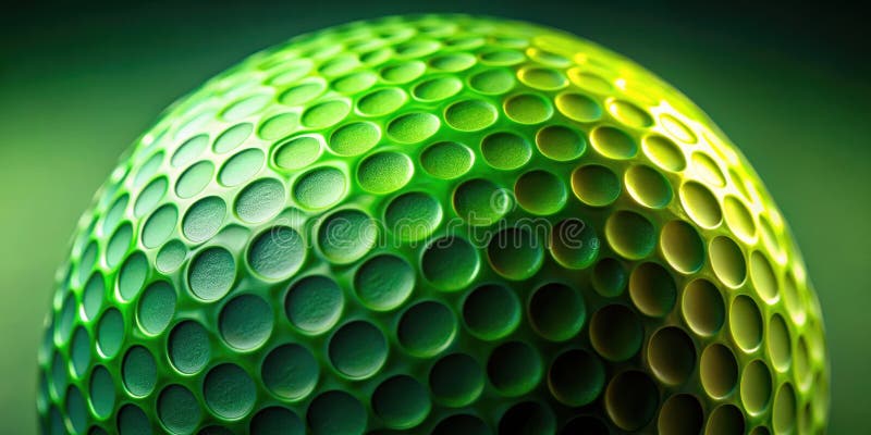 Close-up View of a Vibrant Green Sphere with a Dimpled Surface Texture ...