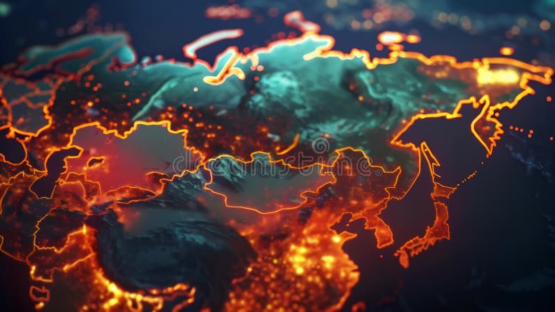 A Close Up View of the Vibrant Lights Illuminating the Surface of the ...