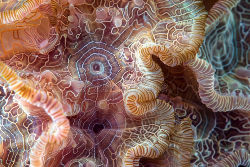 Close-up View of Vibrant Orange and Yellow Coral Showcasing Intricate ...