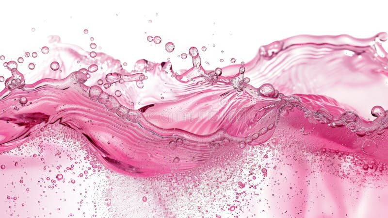 Pink Liquid Wave with Bubbles Stock Image - Image of colorful, dynamic ...