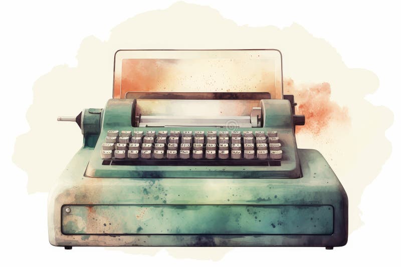 Close Up View of a Vintage Typewriter Isolated on a Clean White ...