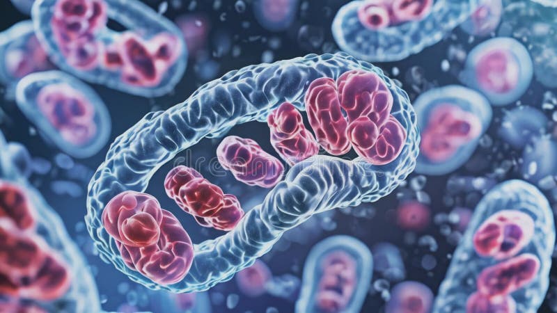 Close-up View of a Virus or Bacteria Under a Microscope, Illustrating ...