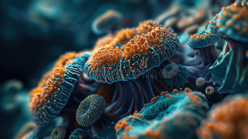 Close Up View of Virus Nano Organism Stock Illustration - Illustration ...