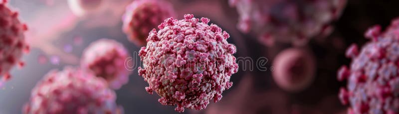 Close-up View of Virus Particles Floating in the Air, Showcasing ...