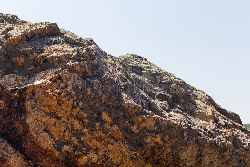Close Up View of a Volcanic Rock Stock Image - Image of rough, shore ...