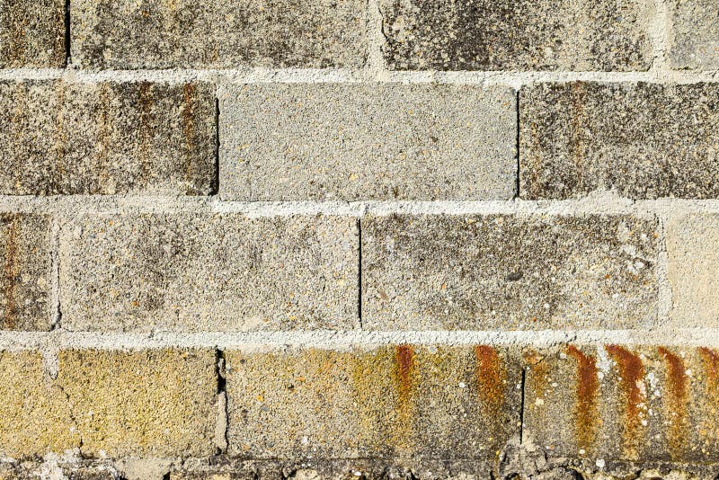 Close Up View of a Wall Made of Cement Blocks, Background with ...