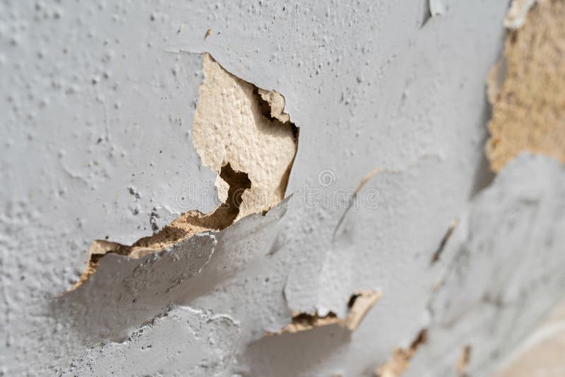 Close-up View of the Wall Paint Peeling Off Stock Photo - Image of ...
