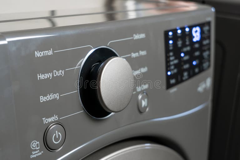 Close-up View of Washing Machine Control Panel Stock Photo - Image of ...
