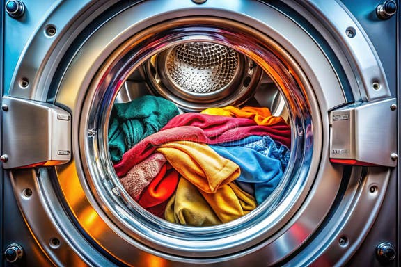Inside View of a Washing Machine Drum Laundry Day Essentials and Clean ...
