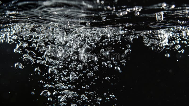 A Close-up View of Water Bubbles Floating in the Air, Ideal for Use in ...