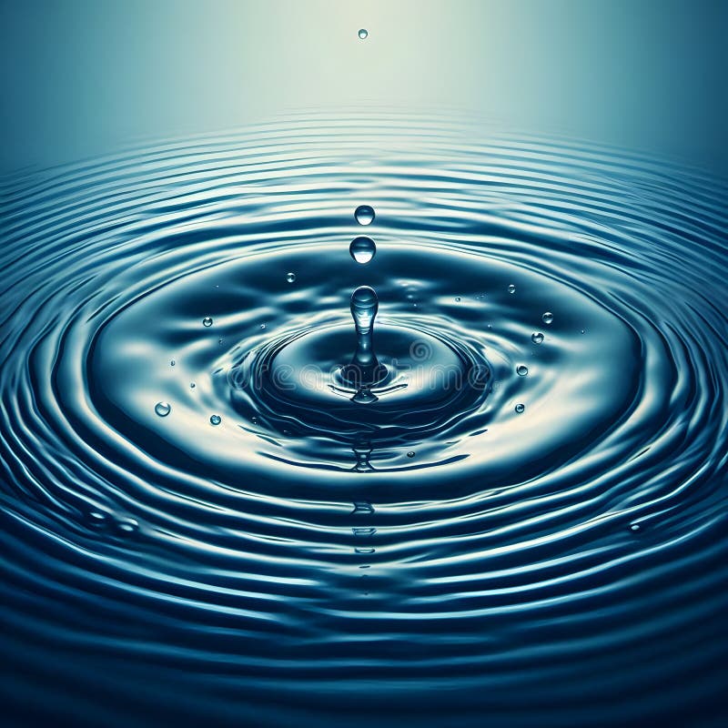 A Close-up View of the Water with a Clear Focus on the Ripples Stock ...